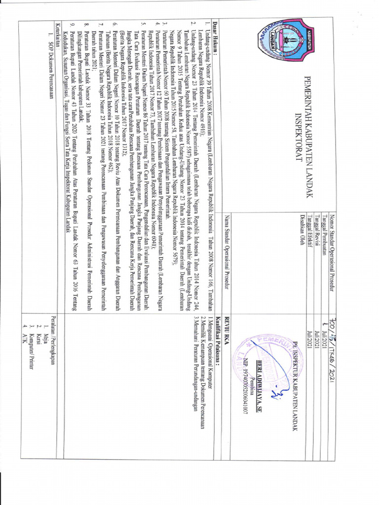 Sop Reviu Rka Tahun 2021 | PDF