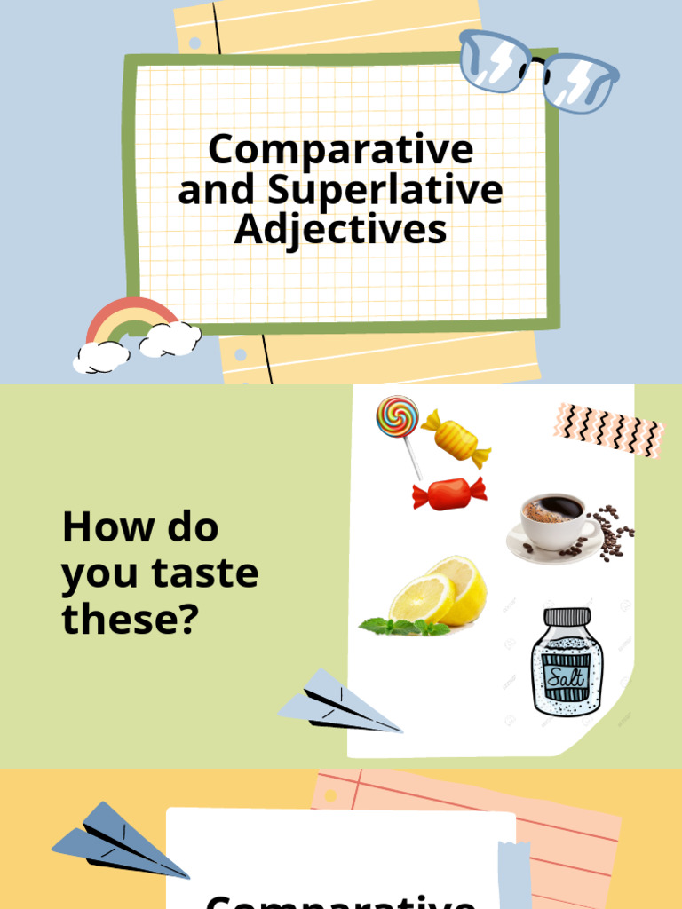 Comparative vs. Superlative Adjectives | PDF | Linguistics | Foods