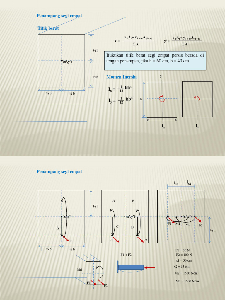 (PPT) TITIK BERAT DAN MOMEN INERSIA | PDF
