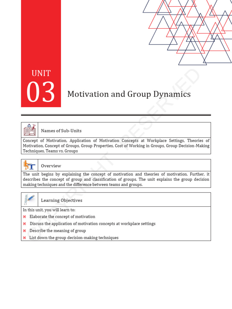 Understanding Motivation in Groups | PDF