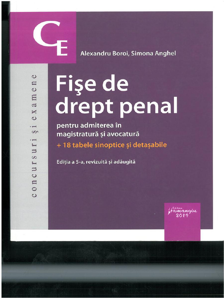 Fise Drept Penal Boroi 2019 | PDF