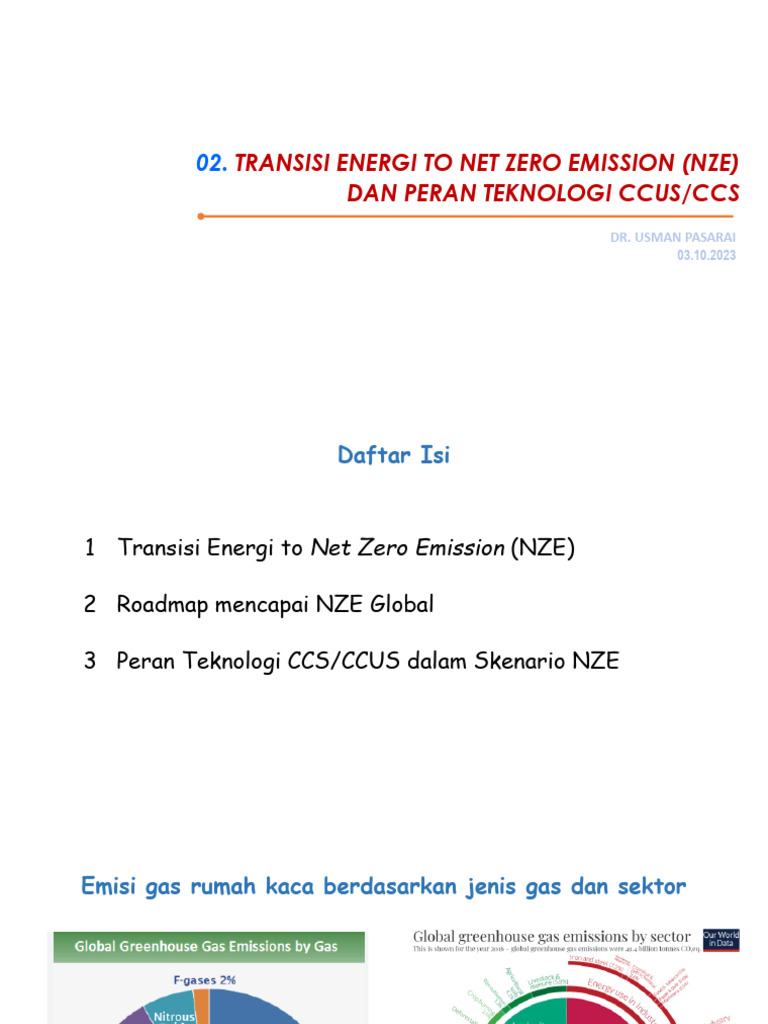 Transisi Energi To Net Zero Emission Dan Peran Teknologi CCS-CCUS | PDF
