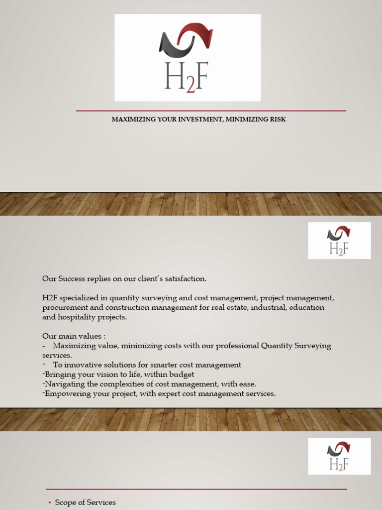 Présentation H2F | PDF | Project Management | Procurement