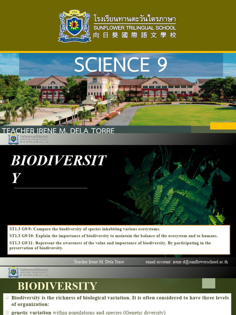 Science 9 Biodiversity | PDF | Biodiversity | Forests