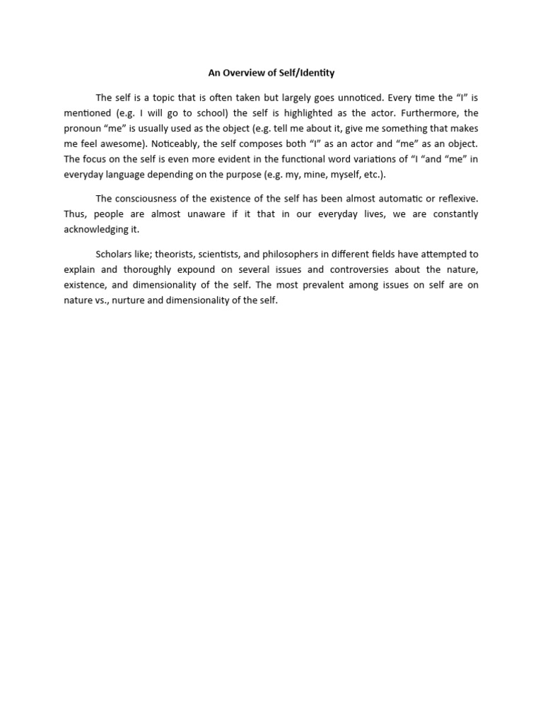 Understanding the Self: A Philosophical View | PDF | Soul | Philosophy ...