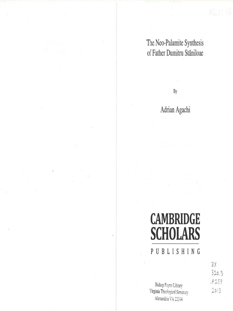 Agachi, Staniloae Palamism | PDF