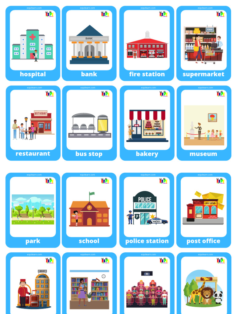 Places in The City Mini Cards | PDF