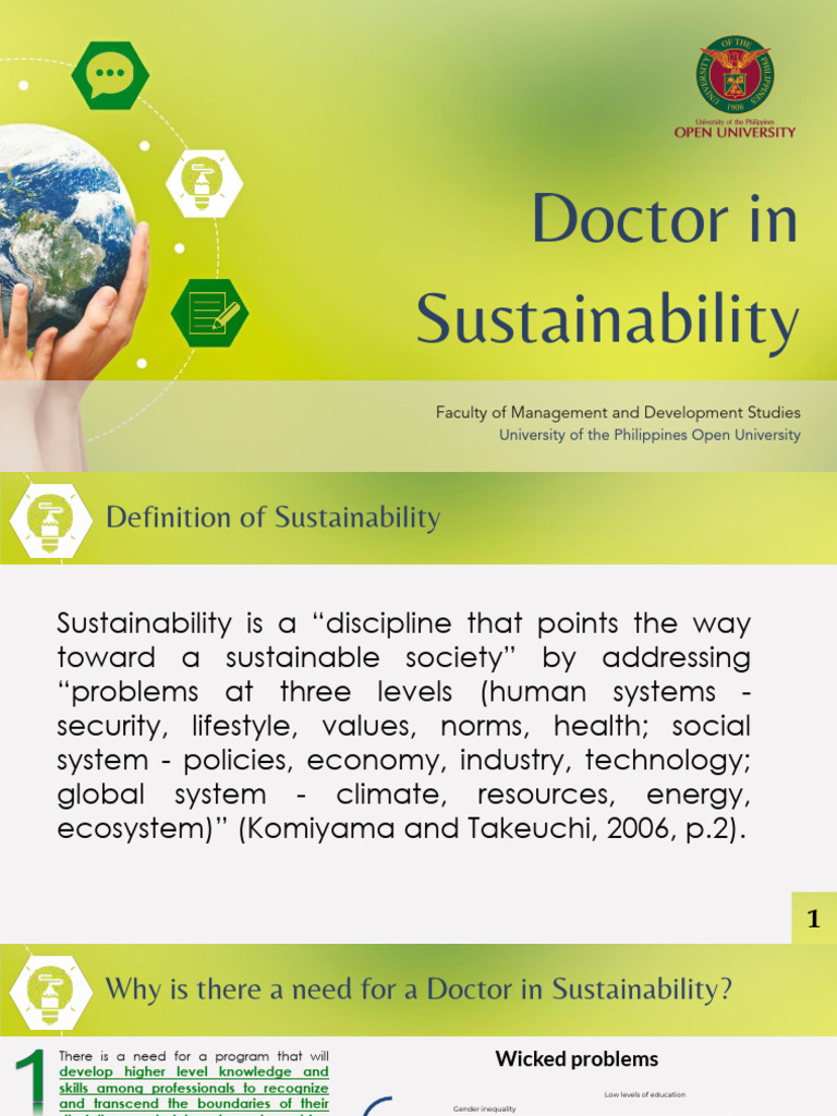 Introduction About Doctor in Sustainability | PDF