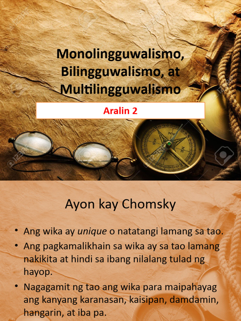Barayte NG Wika (Monolingguwalismo, Bilingguwalismo at ...