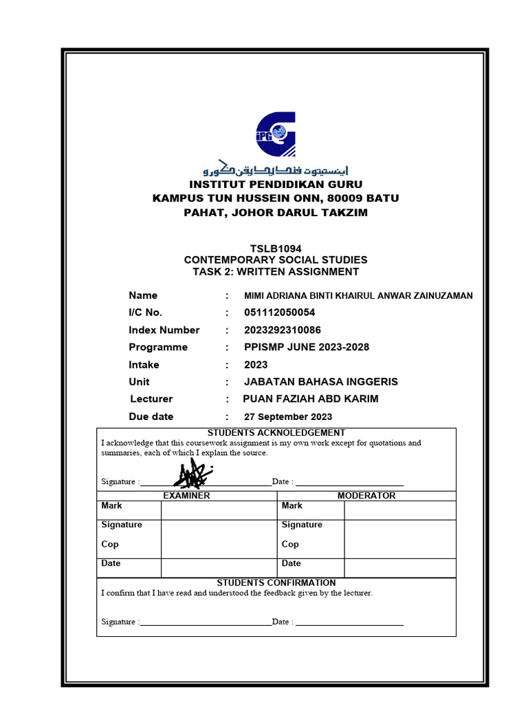 Completed Task 2 Tslb1094 | PDF