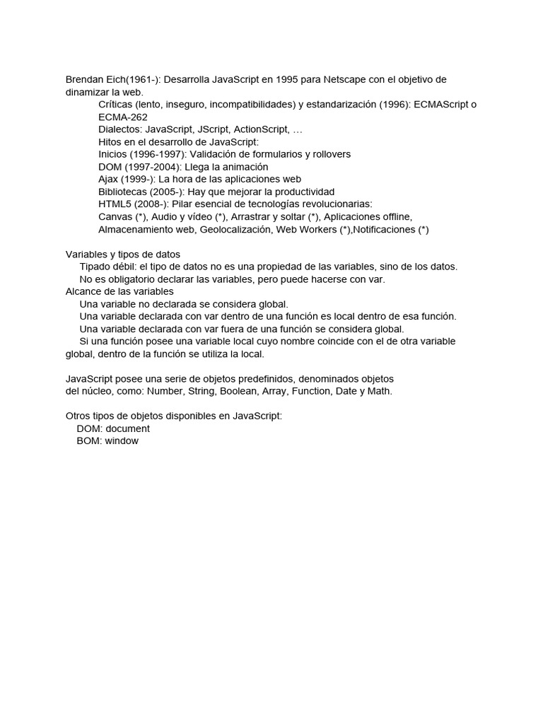Apuntes De Js Pdf Script Java Paradigmas De Programación 