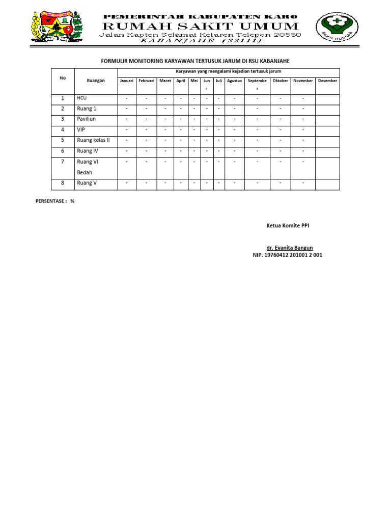 FORM Tertusuk Jarum | PDF