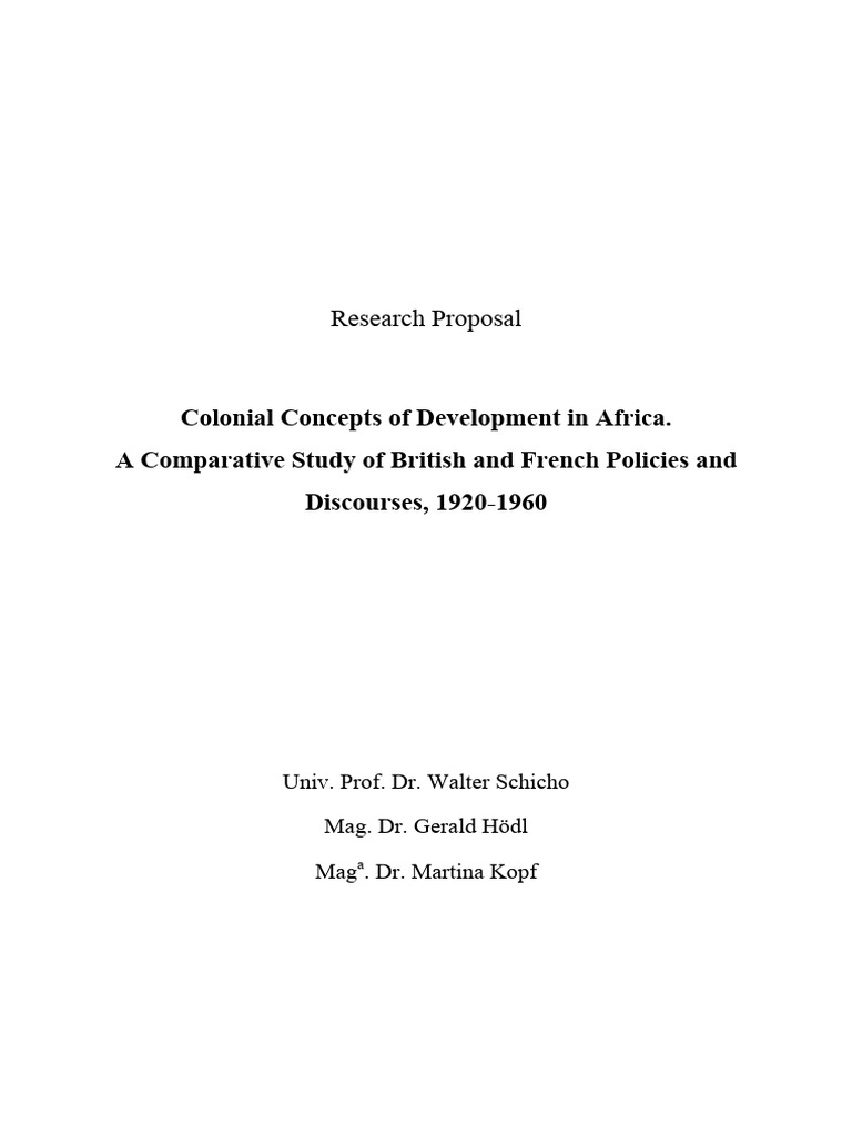 Proposal | PDF | Discourse | Colonialism