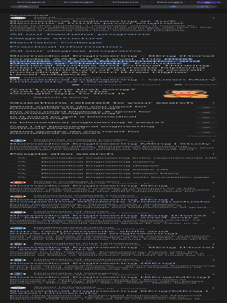 Biomedical Engineering A Level Requirements - Google Search | PDF | Academic Degree | Bachelor's ...