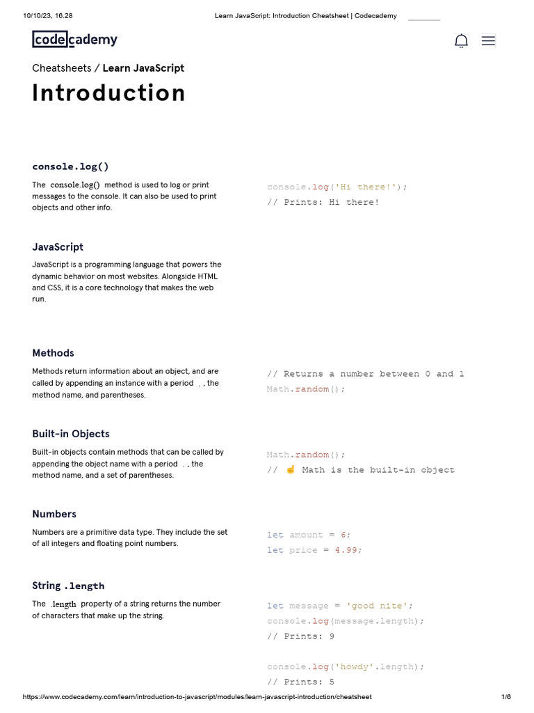 Ca Js Intro Pdf Java Script Variable Computer Science 3298