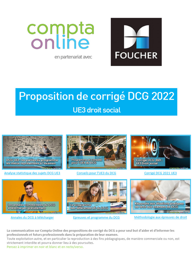 Corrige DCG 2022 Ue3 VF | PDF