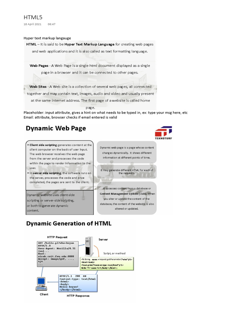 Html5 Notes | PDF