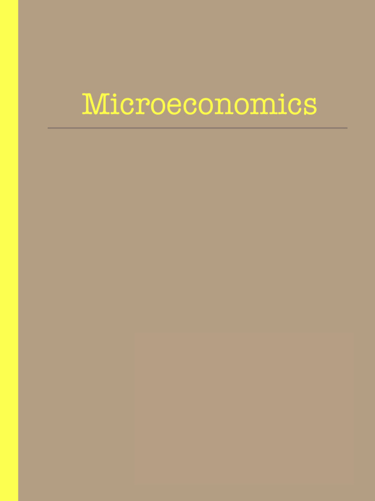 Microeconomics | PDF | Demand | Economics