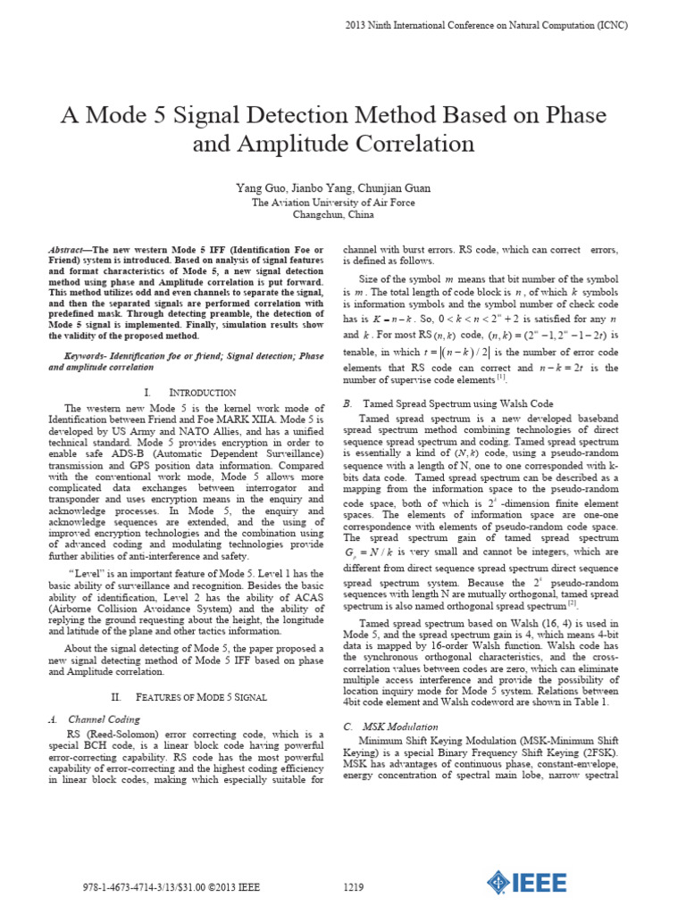 Guo 2013 | PDF | Modulation | Signal To Noise Ratio