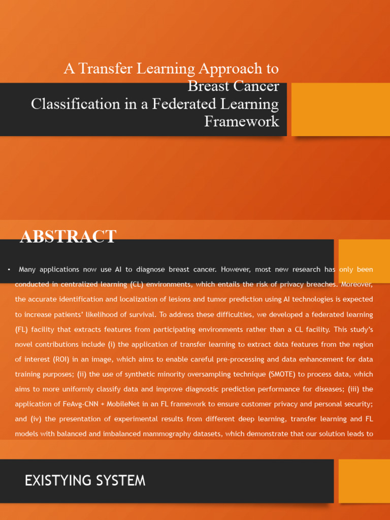 A Transfer Learning Approach To Breast Cancer | PDF