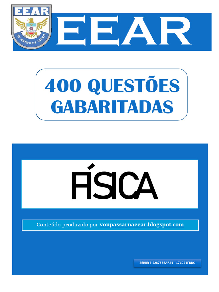 Caderno de Exercícios Eear - Física | PDF | Ciências e Matemática
