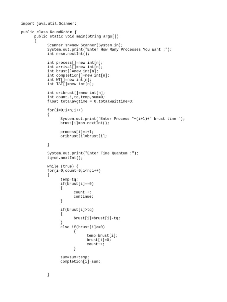 Round Robin | PDF | Teaching Methods & Materials