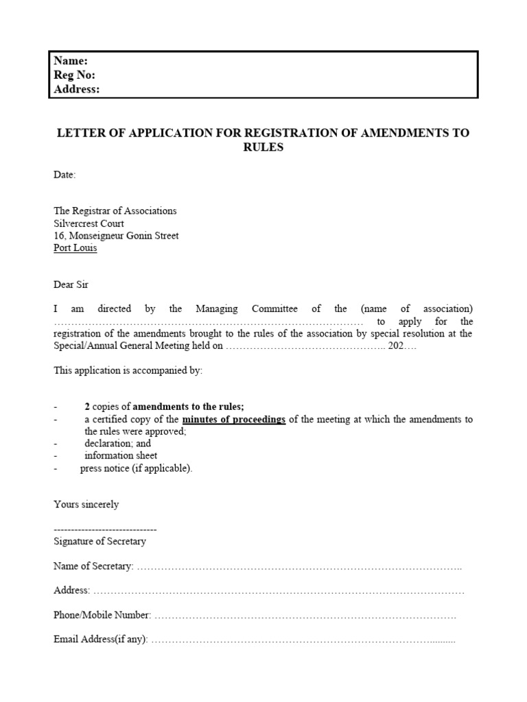 Application for Rule Amendments | PDF | Law