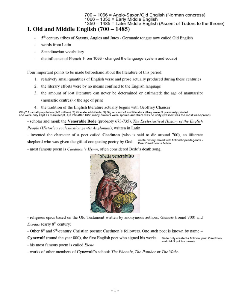 Older English Literature Lecture Handouts | PDF | The Canterbury Tales ...