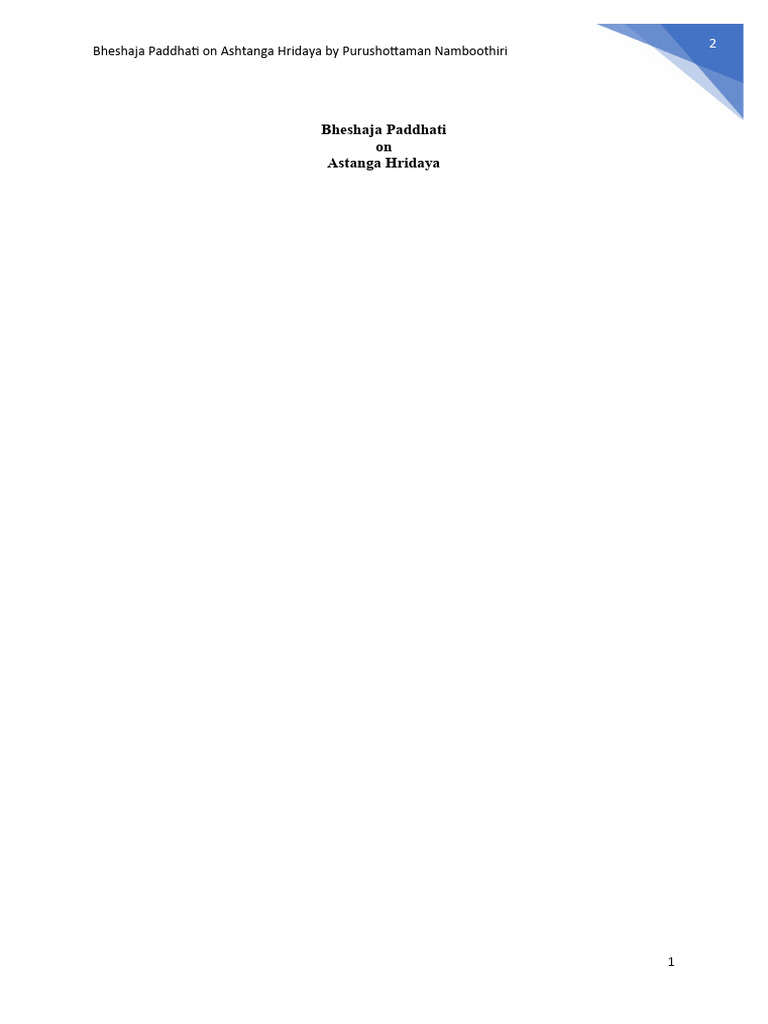 Chapter 1 Bheshaja Paddhati Book English Translation | PDF