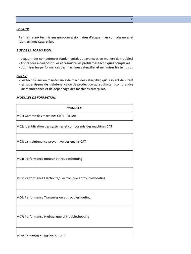 Formation Technique sur Machines Caterpillar | PDF | Technologie et ...