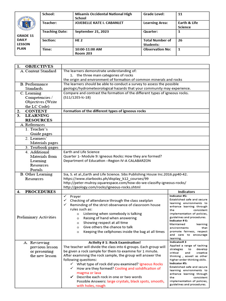 CO1 Tmdi W Indicators | PDF