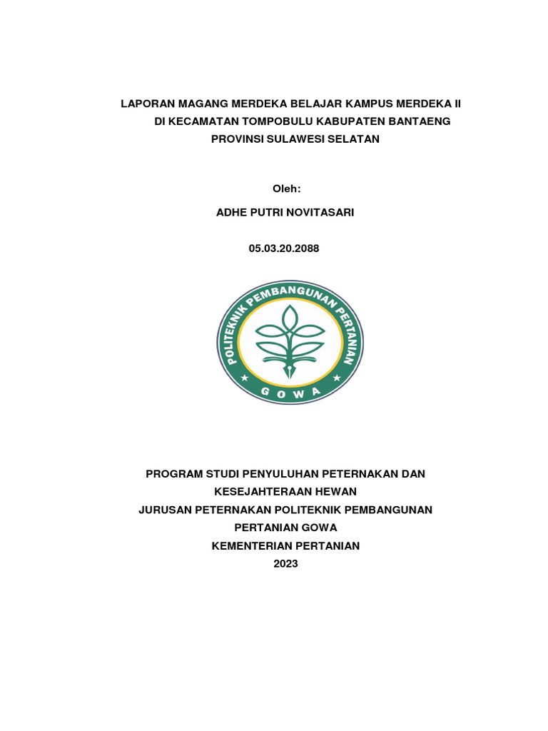 Laporan MBKM 2 Peternakan | PDF