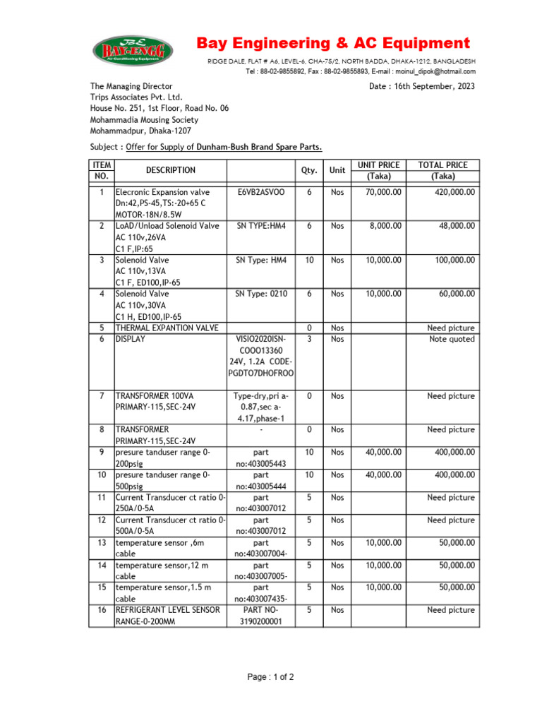 Trips Asso DB Parts | PDF