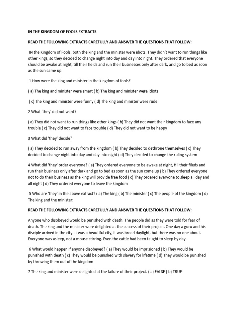 Extracts in The Kingdom of Fools | PDF | Disciple (Christianity) | Crimes