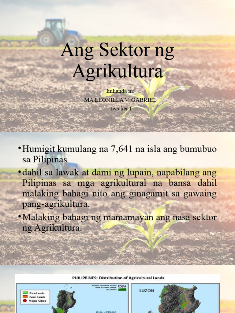 Ang Sektor NG Agrikultura | PDF