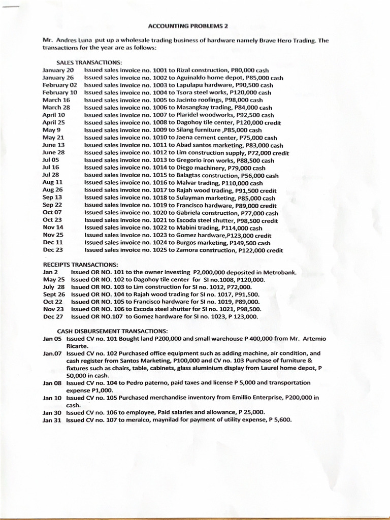 Acctg Problem 2 | PDF