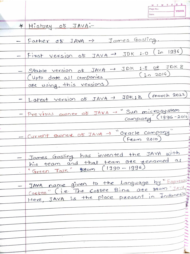Java Notes (Qspiders)10 Jun 2022 9-02 Am | PDF