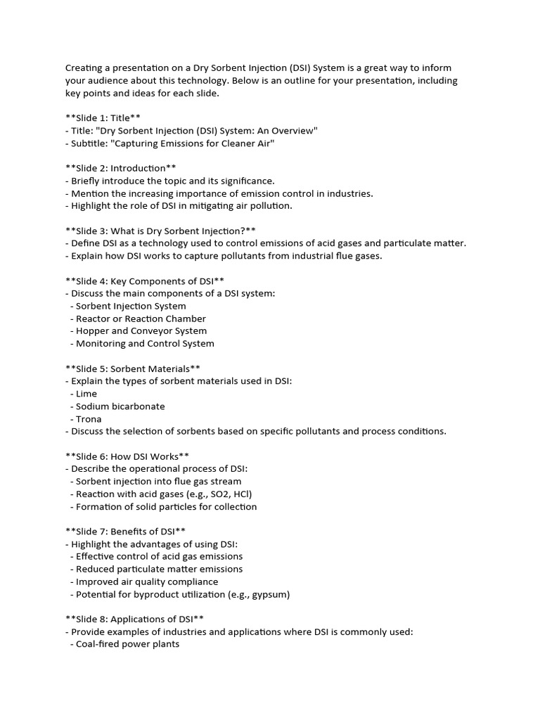 Dry Sorbent Injection System | PDF