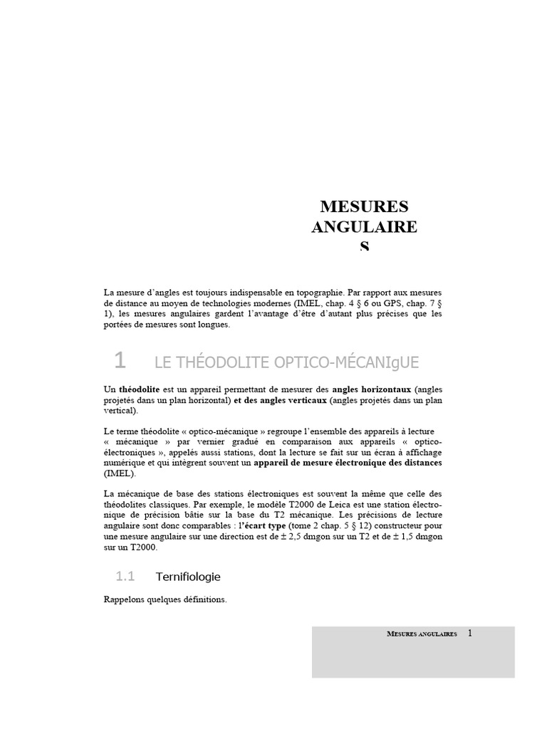 Mesure Angulaire | PDF