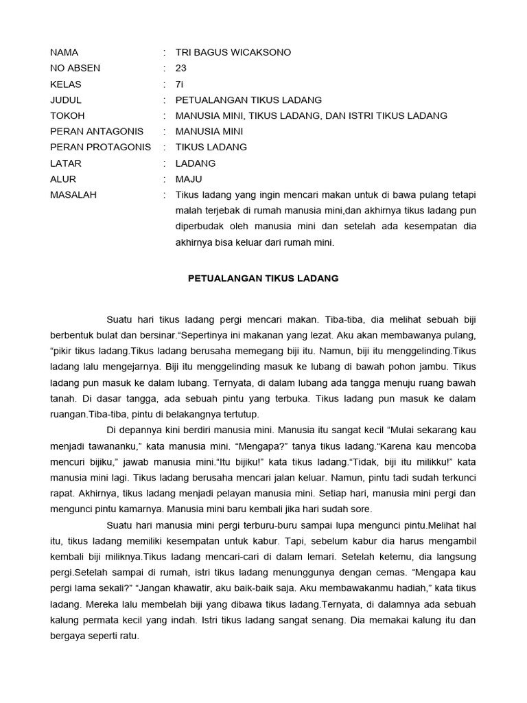 Petualangan Tikus Ladang | PDF