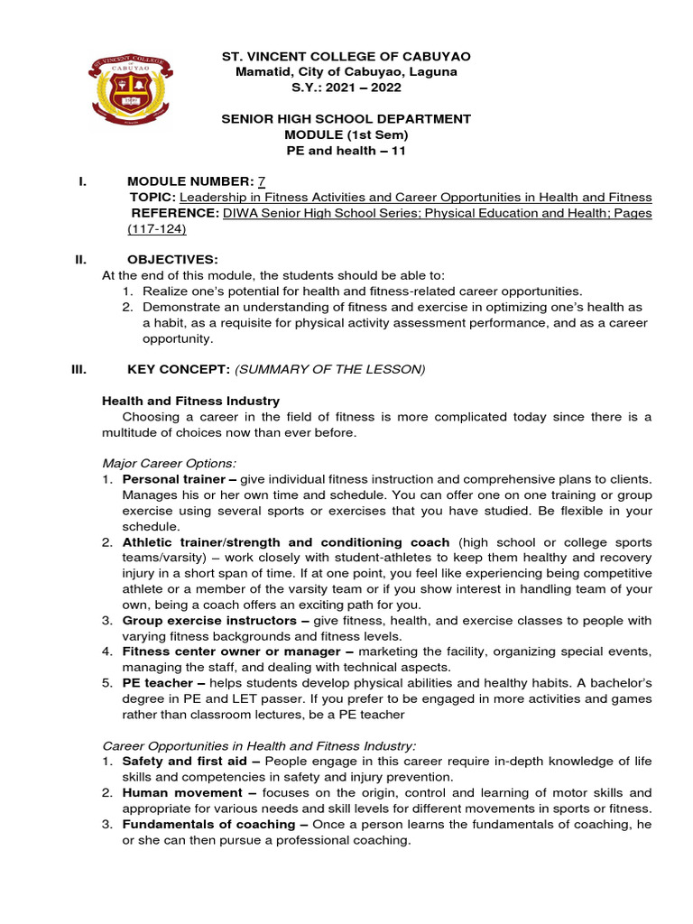 Module 7 - Pe Health | PDF