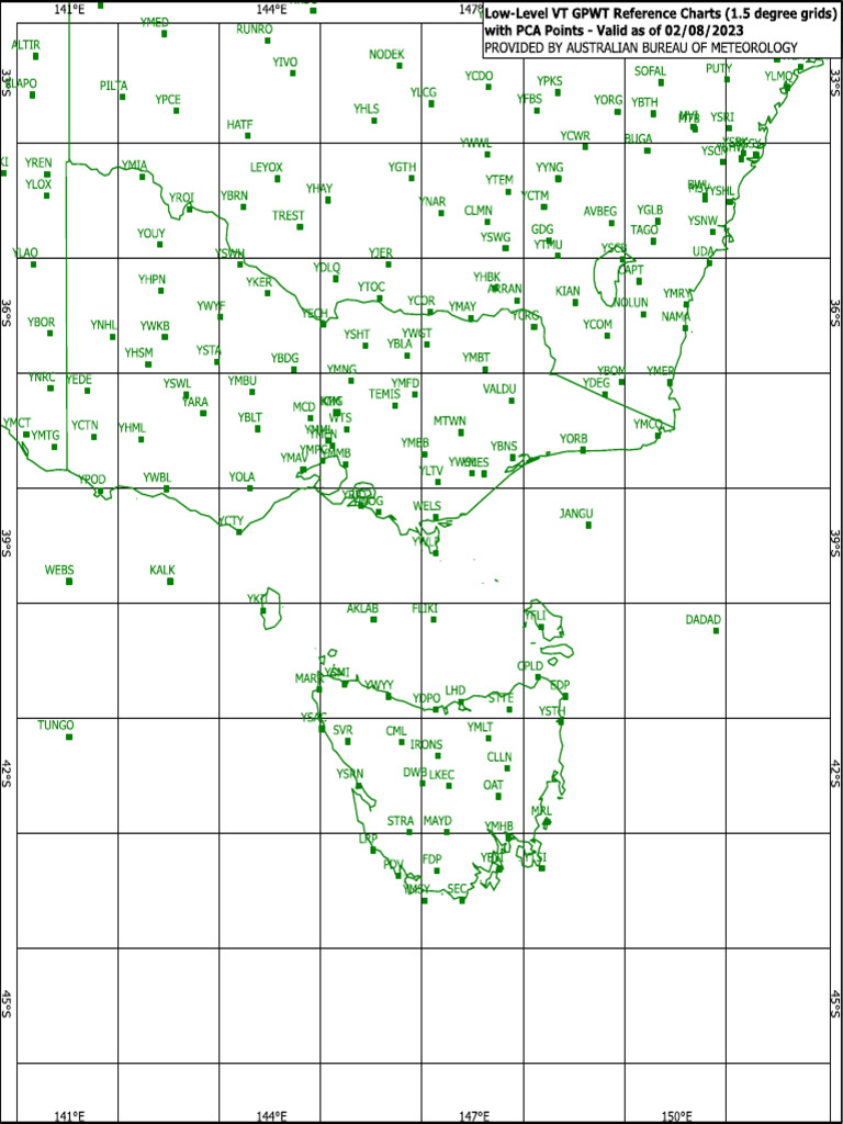 VicTas GPWT ReferenceMap | PDF