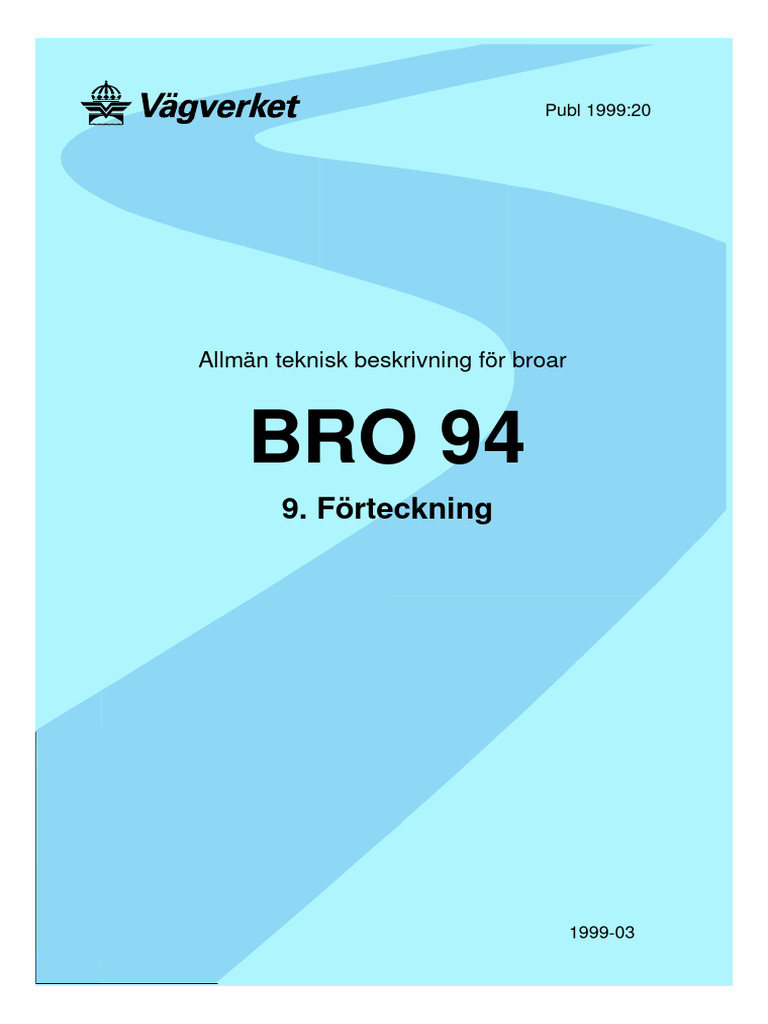 1999 20 Bro 94 Del 9 Forteckning Pdf
