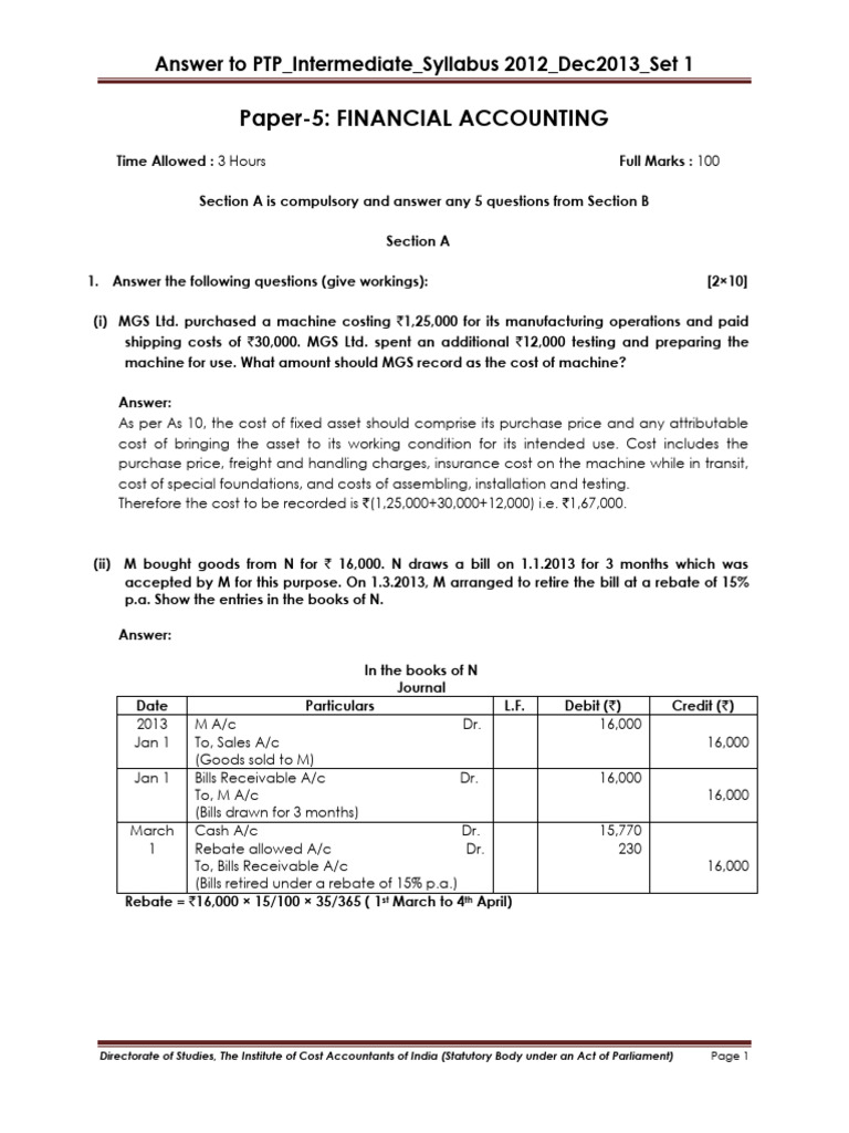 Paper5 Solution | PDF