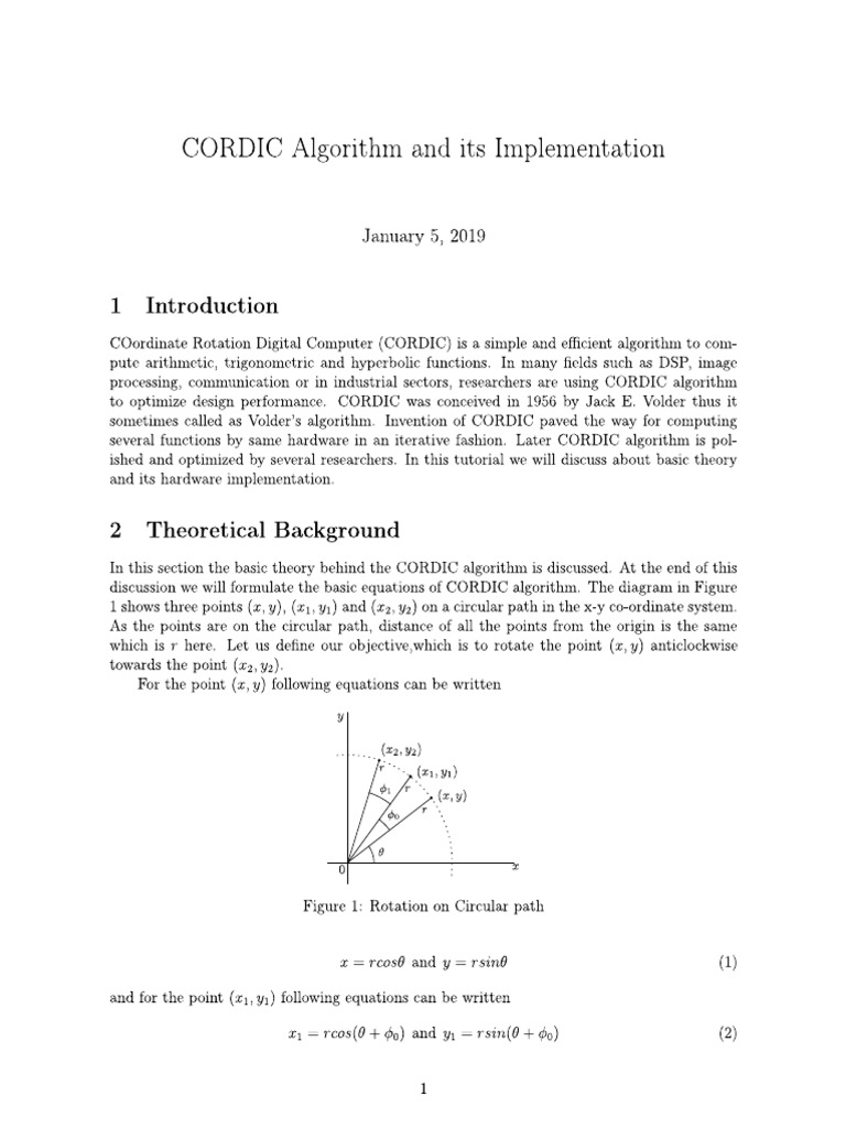 Cordic Algo | PDF