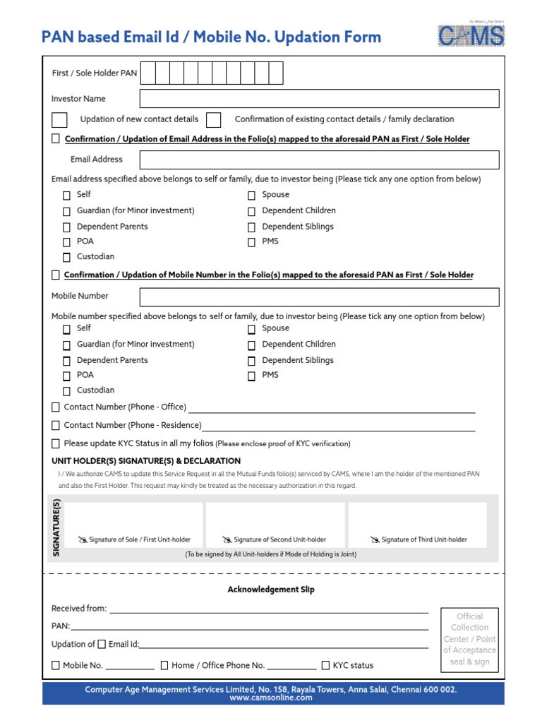 PAN Base Request Form | PDF | Computing