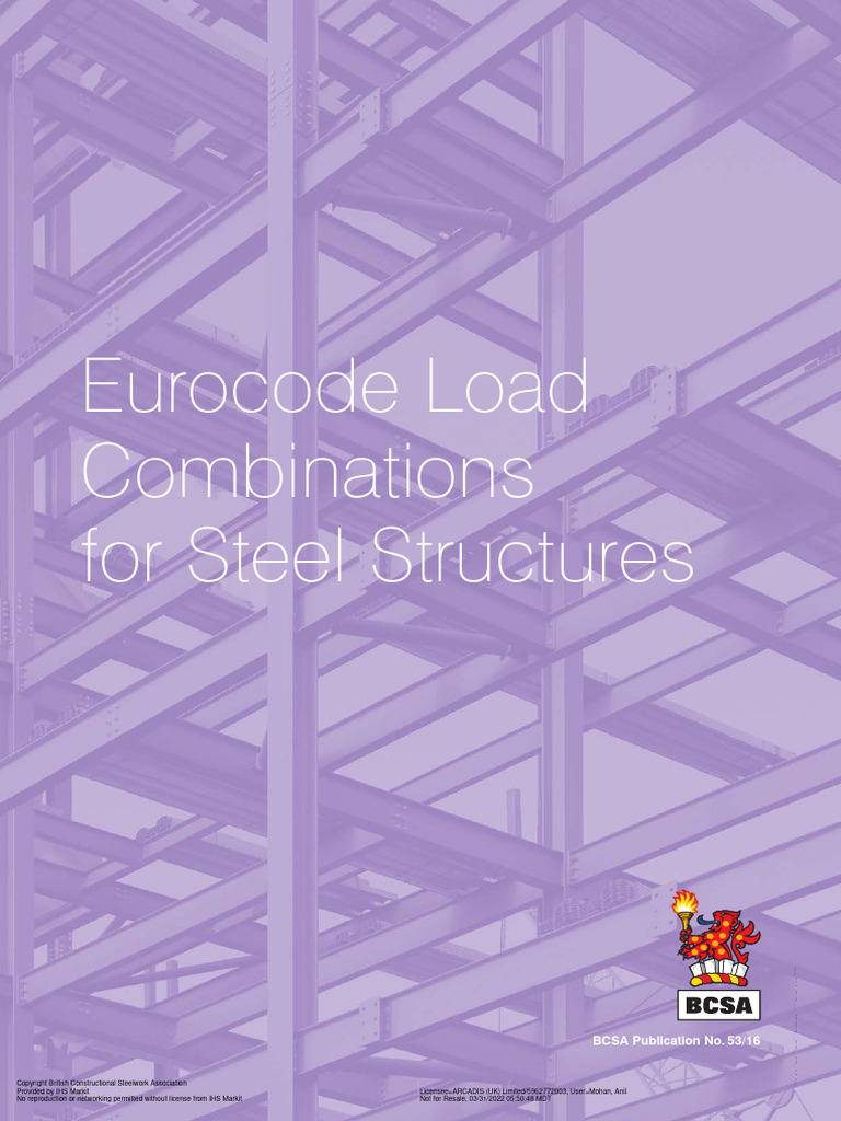 Eurocode - Load Combinations For Steel Structures - R1 | Download Free ...