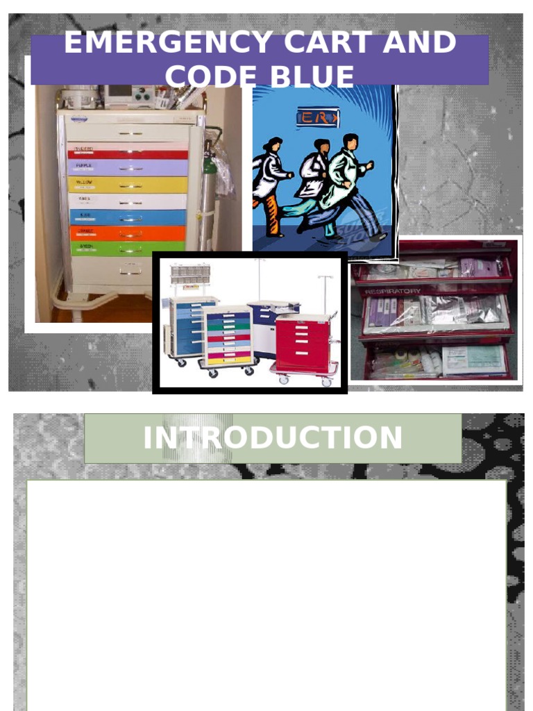Crash Cart Essentials for Code Blue Response | PDF | Cardiac Arrest ...