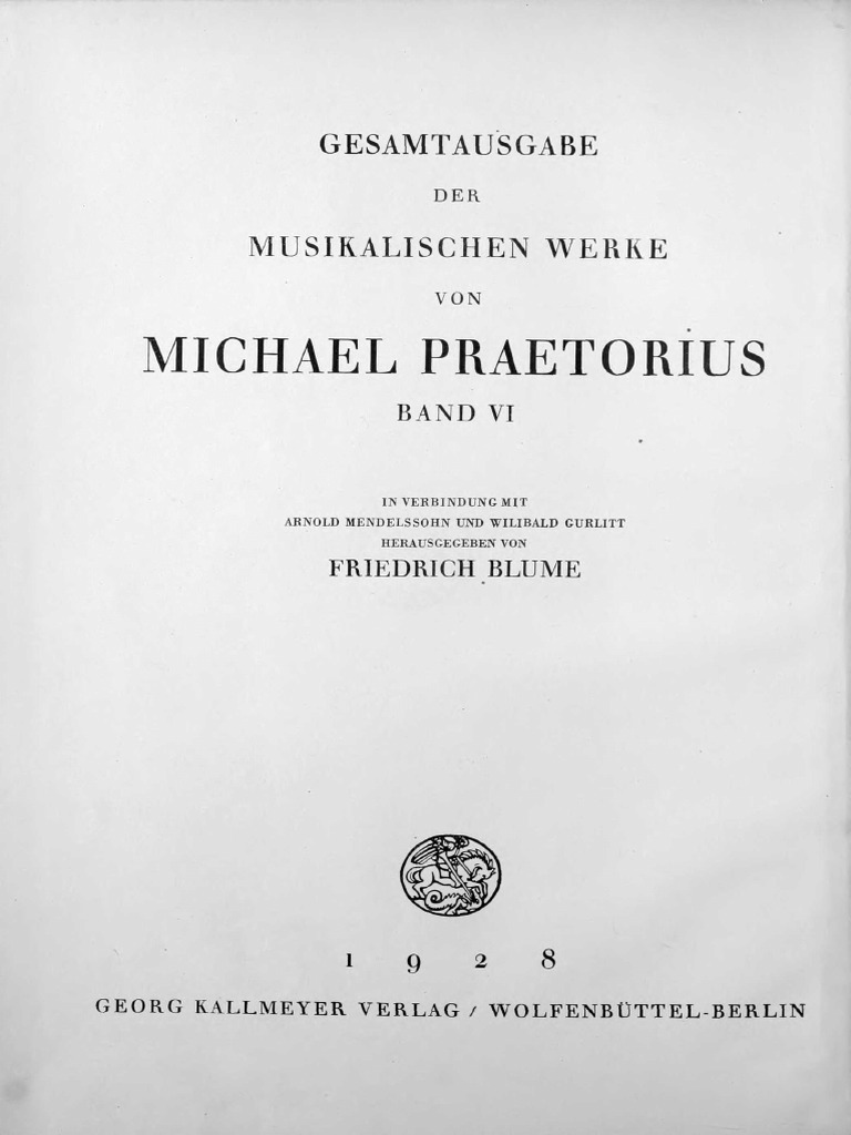 Praetorius - Musae Sioniae VI | PDF