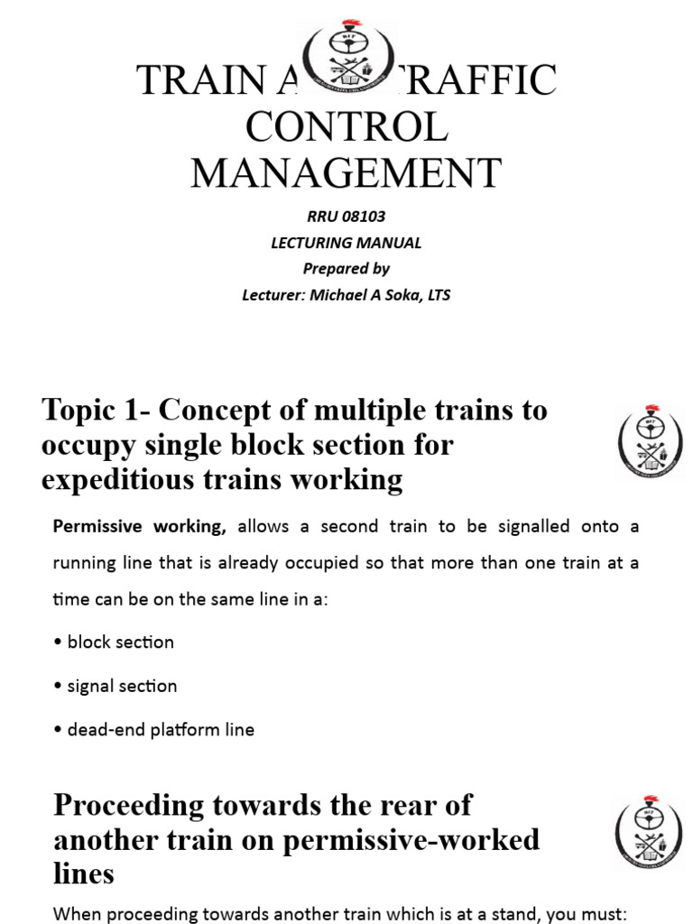TRAIN AND TRAFFIC CONTROL MANAGEMENT (Autosaved) ..NEW | PDF